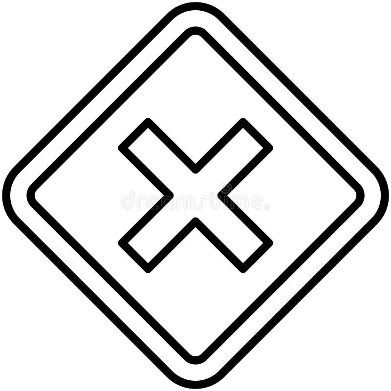 Cross Sign Icon, Prohibition Sign Vector Illustration Stock Vector ...