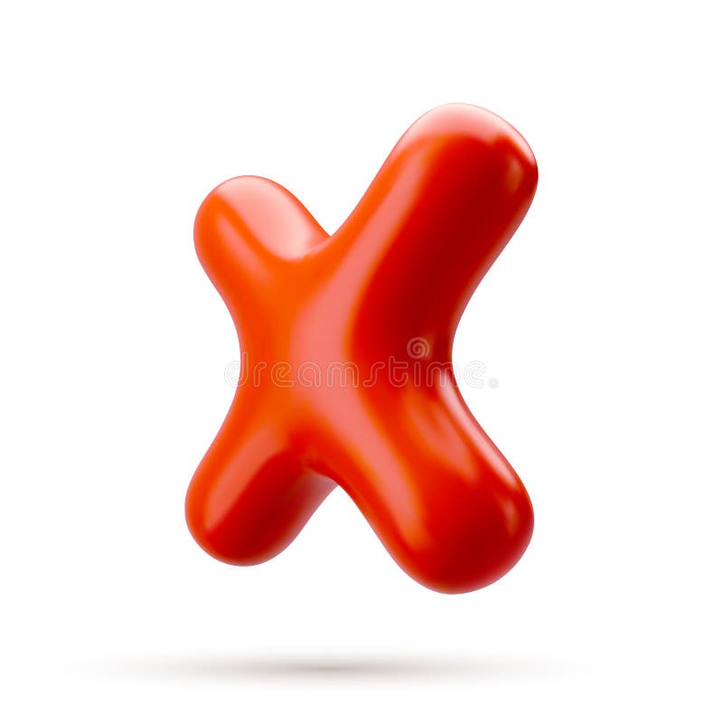 Cross Sign 3d Vector Illustration. Interface Button Isolated on White ...