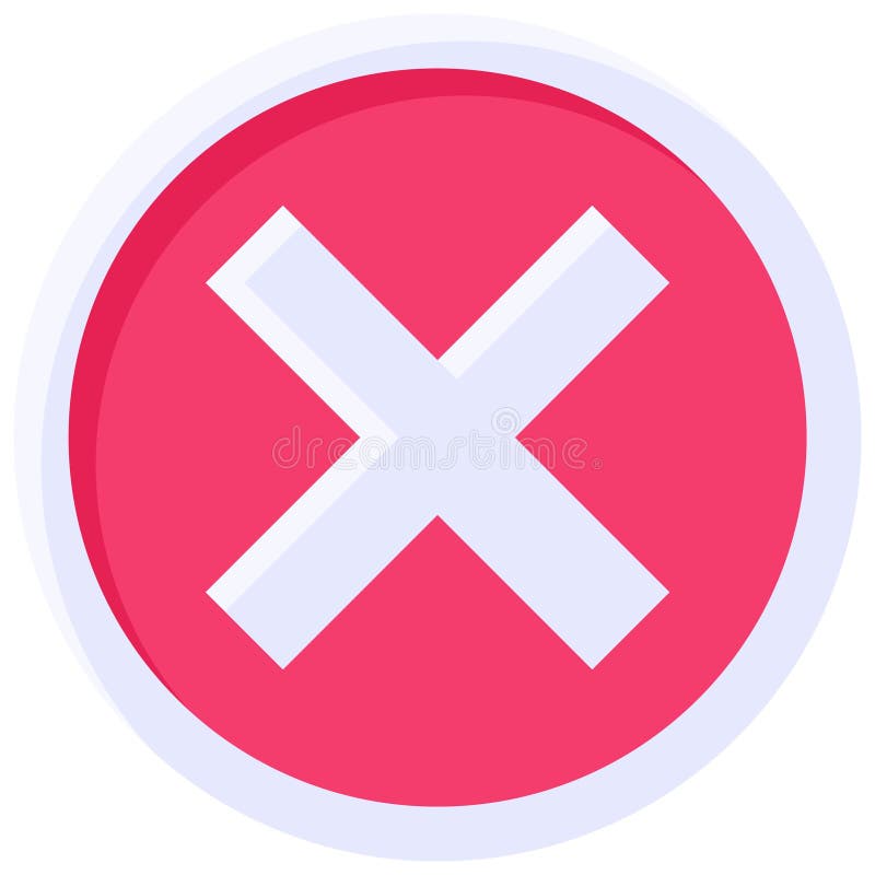 Cross Sign Icon, Prohibition Sign Vector Illustration Stock Vector ...