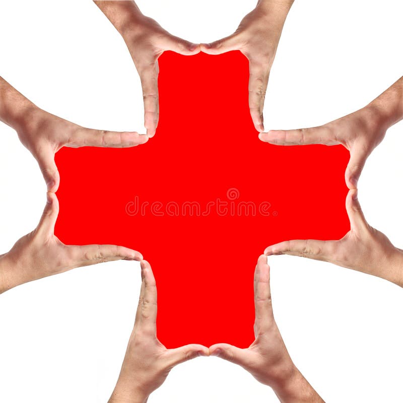 Cross Sign Made from Man Hand Editorial Image - Image of emergency ...