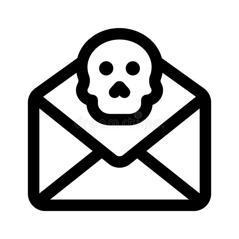 Cross Sign on Mail Denoting Icon of Mail Error, Spam Mail Vector Design ...