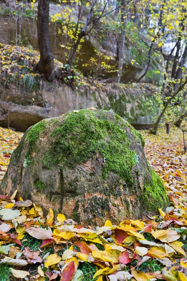 Cross sign on an old rock stock image. Image of moss - 82009215
