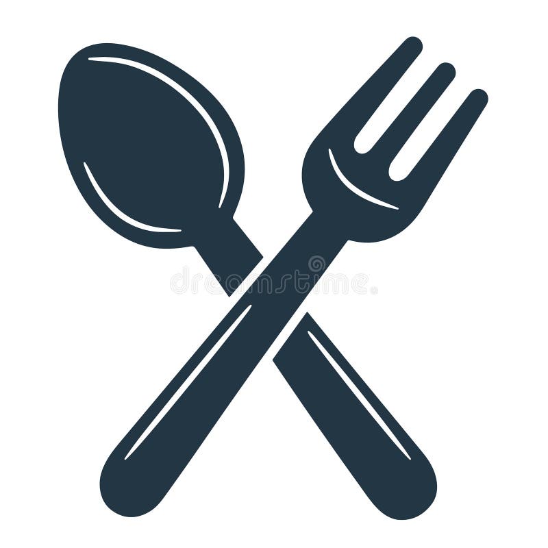 Cross sign spoon and fork stock vector. Illustration of concept - 320510788