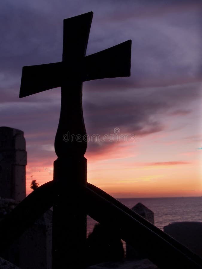 Cross silhouette stock image. Image of markers, headstone - 537635