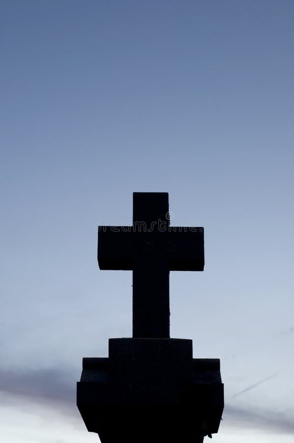 Cross Silhouette Vertical stock image. Image of belief - 99162351
