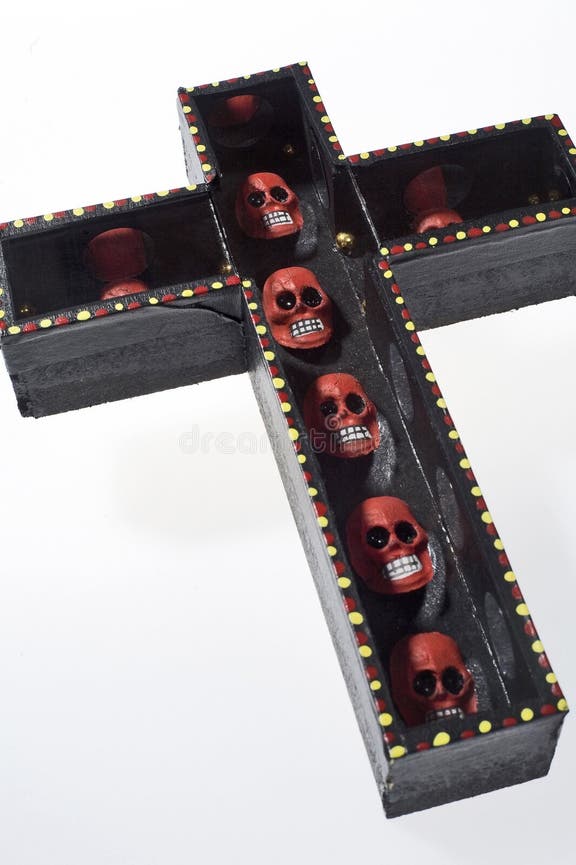 Cross with skulls stock photo. Image of head, culture - 33345538
