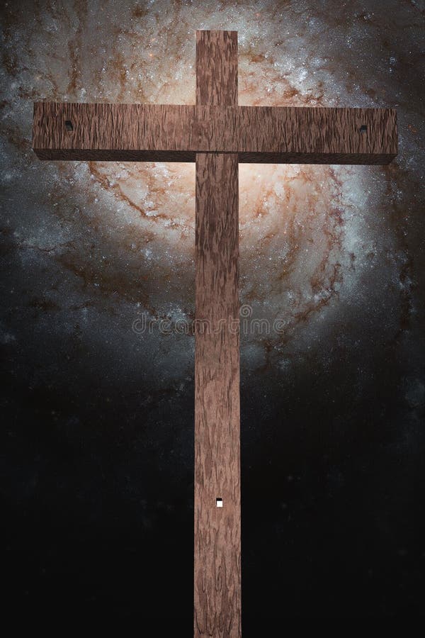 Cross in Space stock illustration. Illustration of holy - 226749455
