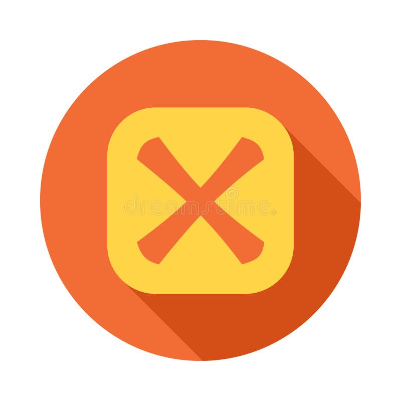 Cross in Square Icon, Simple Style Stock Illustration - Illustration of ...