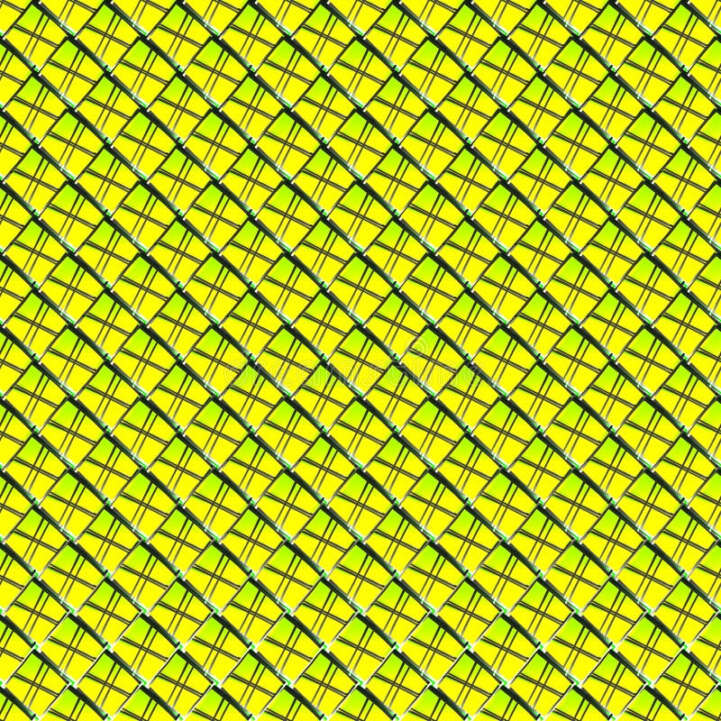 Cross Square Tile Made of Green Rhombuses with Luminous Gaps Stock ...