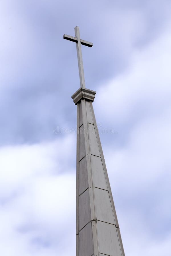 Cross on Steeple stock photo. Image of architecture, church - 51548812