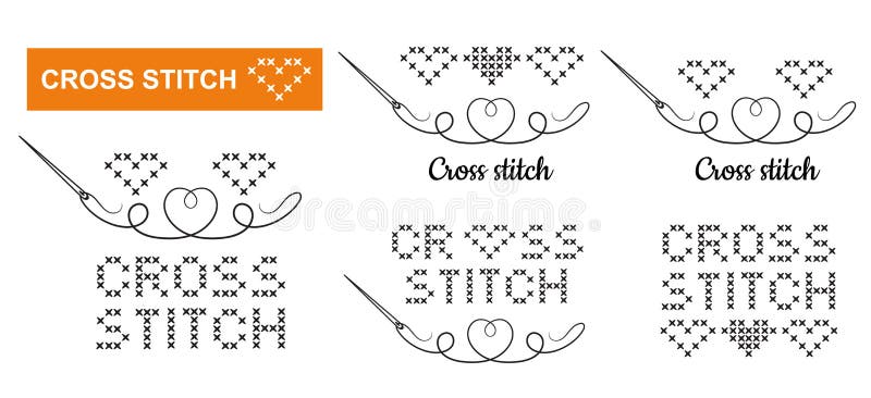 Needle Thread Icon Cross Stitch Stock Illustrations 446 Needle Thread