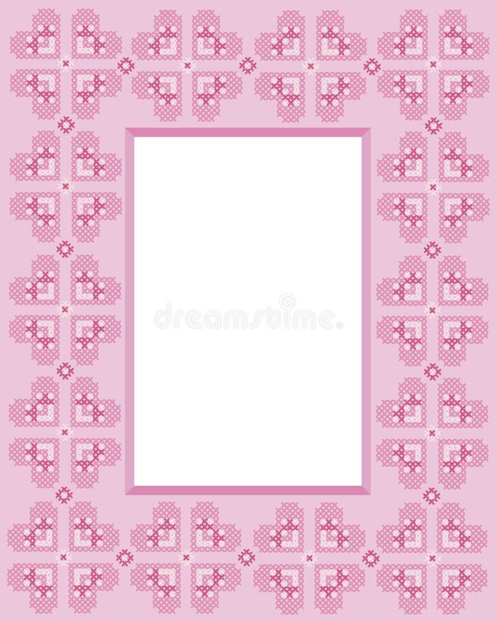 Cross stitch frame stock vector. Illustration of detail - 24273838