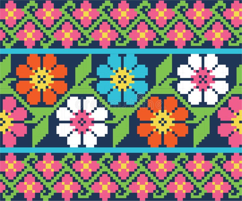 Mexican Cross Stitch Patterns UNDER THE BIG TOP ~ PDF Cross Stitch