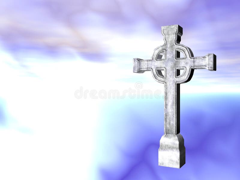 Cross stone stock illustration. Illustration of gravestone - 5774451