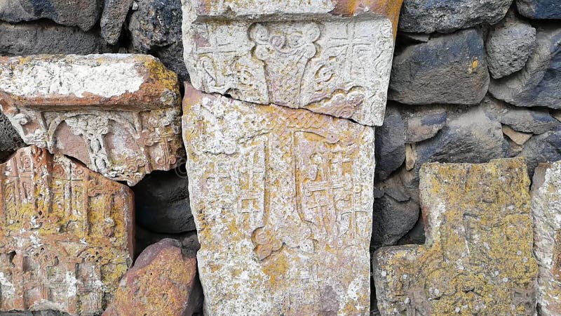 Cross Stone at Sevanavank, Khachkars, Armenia Stock Photo - Image of ...
