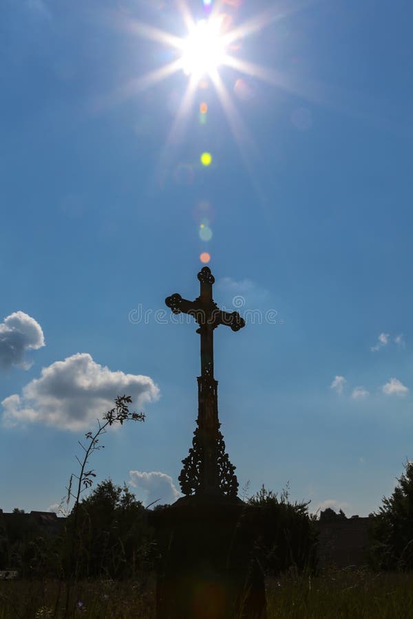 Cross and sun stock photo. Image of historic, pray, decorative - 38516226