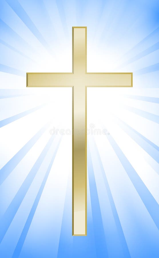 Cross on Sunburst Background Stock Vector - Illustration of radiant ...