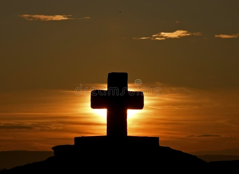 Cross at sunset stock image. Image of heaven, bright - 16319313