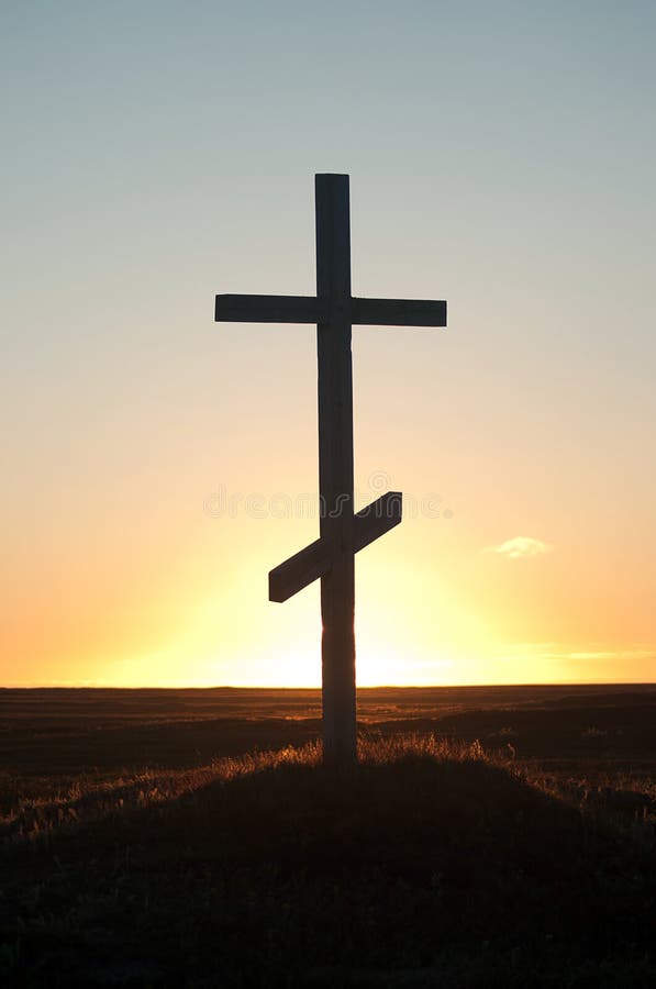 Cross at Sunset stock photo. Image of radiance, miracle - 985750