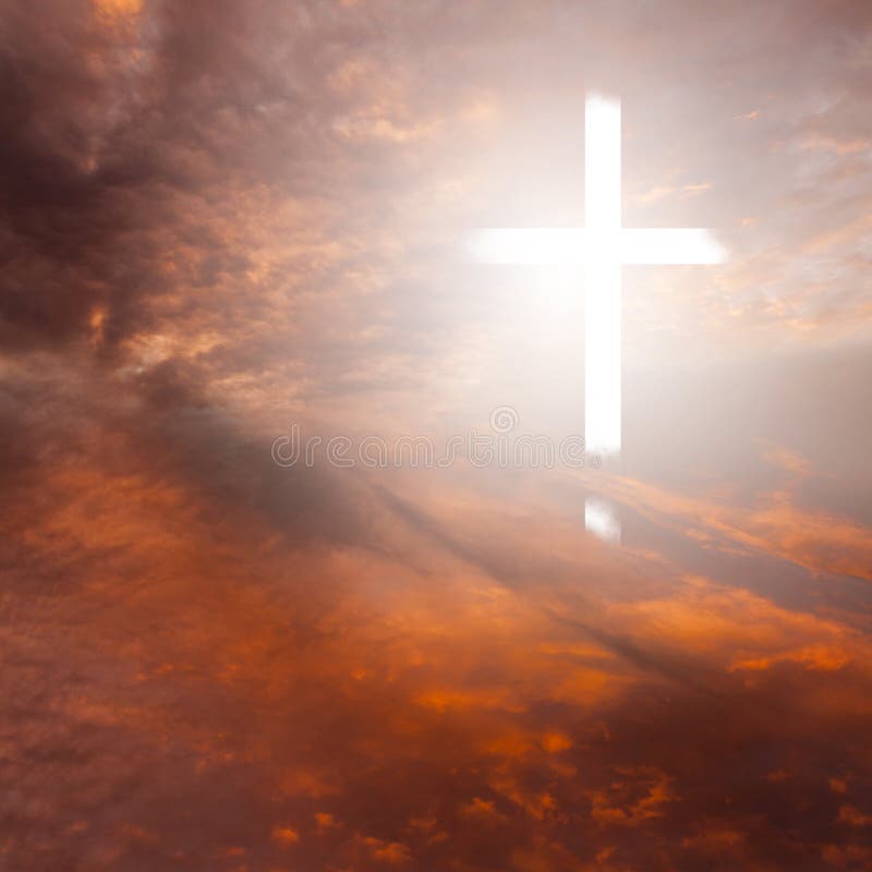 Cross and Sunset stock photo. Image of clouds, symbol - 53974538