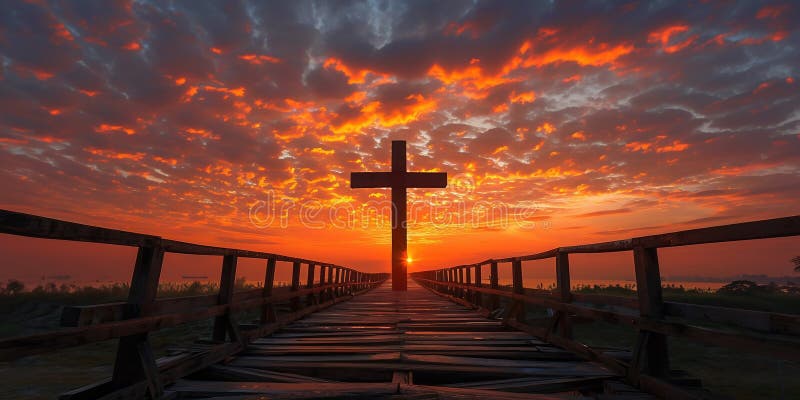 The Cross at the Sunset Background , Jesus Christ Cross Stock Photo ...