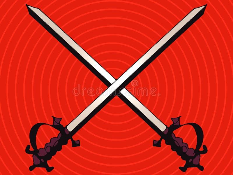 Swords on Abstract Background Isolated Stock Vector - Illustration of ...