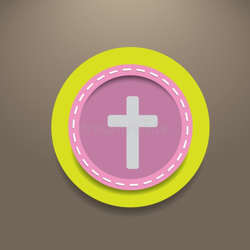 Cross Symbol Button. Vector Illustration Decorative Design Stock Vector ...