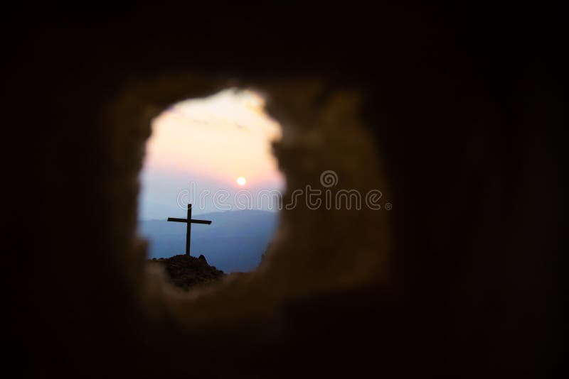 Cross Symbol for Jesus Christ is Risen Stock Image - Image of ...