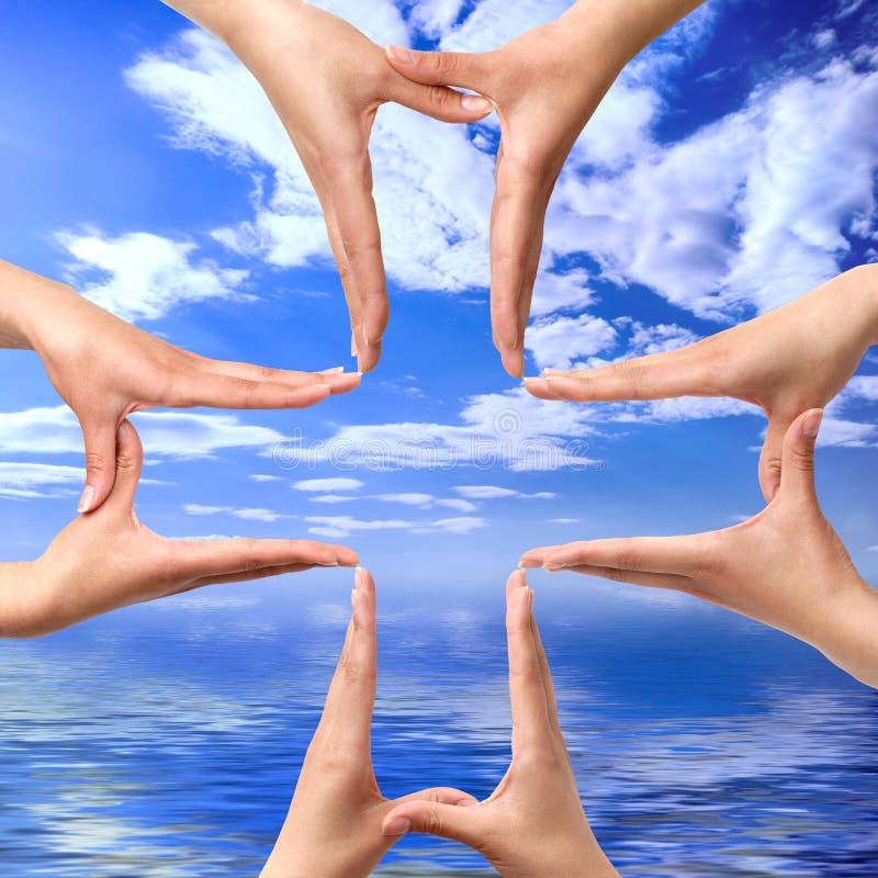 Cross Symbol Made from Hands Stock Photo - Image of healthcare ...