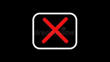 Cross Symbol or Sign, Wrong Sign Animation Motion Graphics Stock ...