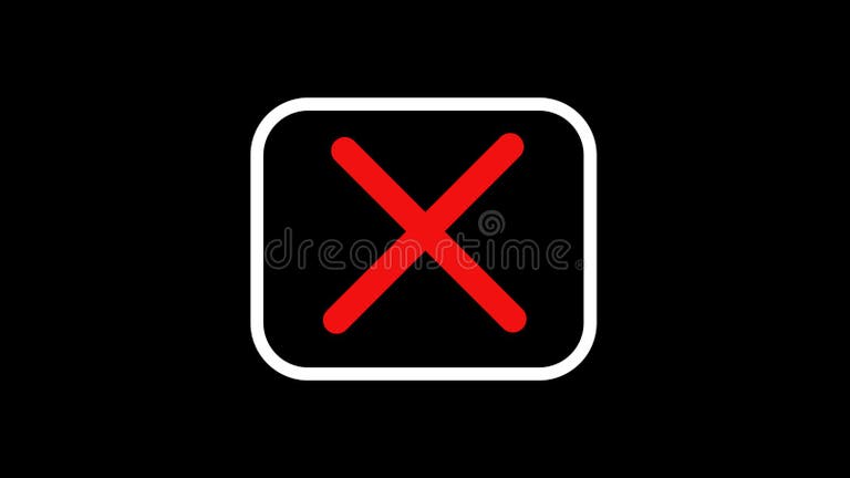 Cross Symbol or Sign, Wrong Sign Animation Motion Graphics Stock ...