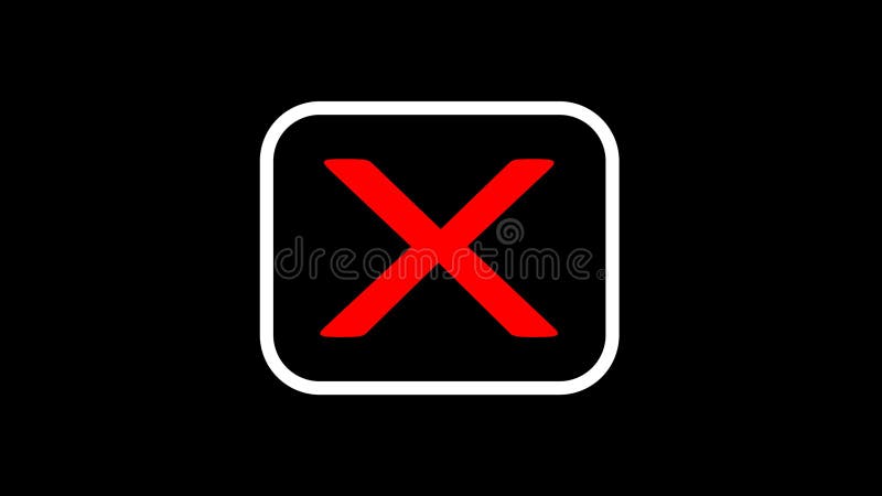 Cross Symbol or Sign, Wrong Sign Animation Motion Graphics Stock ...