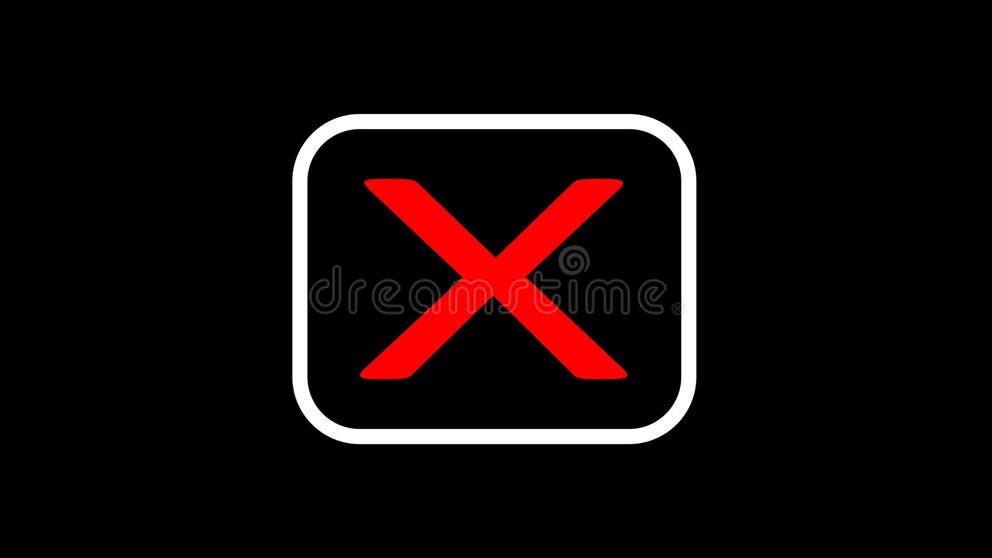 Cross Symbol or Sign, Wrong Sign Animation Motion Graphics Stock ...