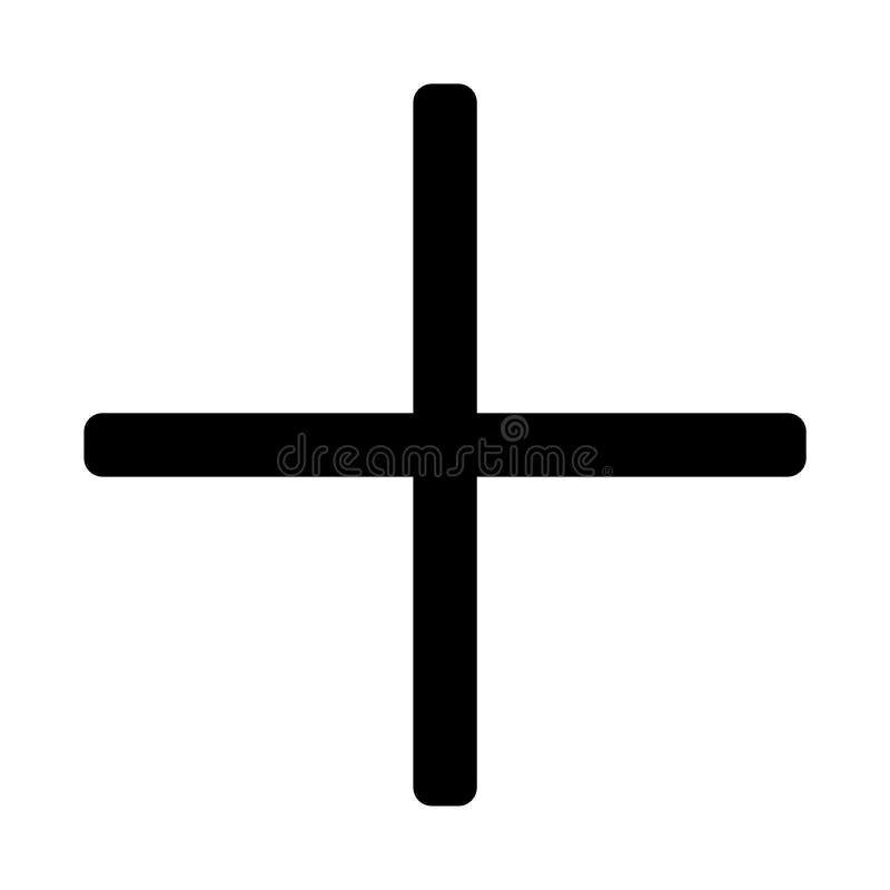 Cross Symbol Icon. on White Background Stock Vector - Illustration of ...