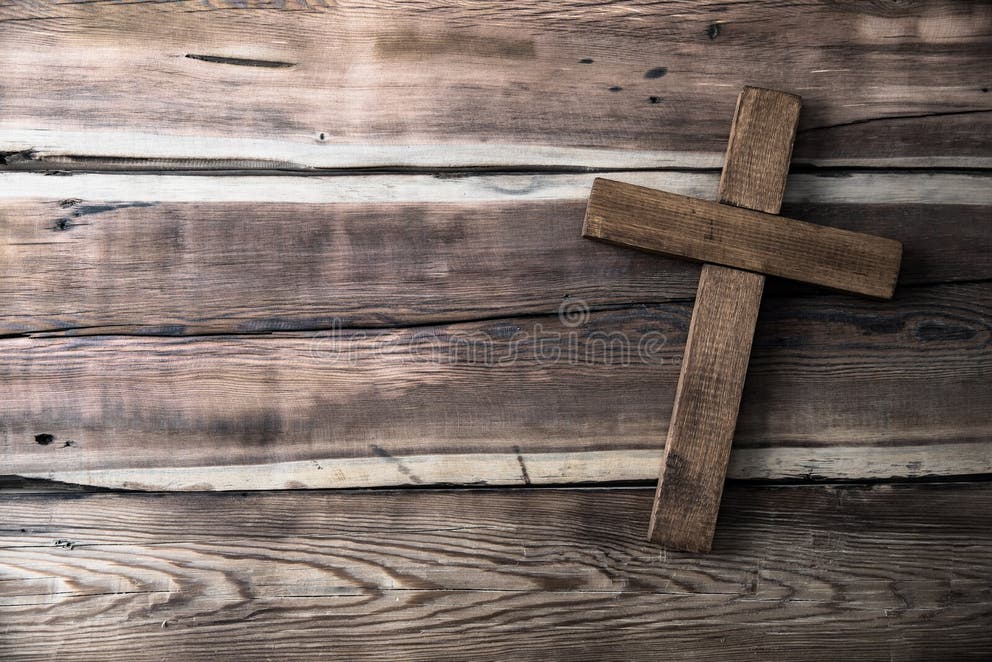 Cross on table stock image. Image of symbol, prayer - 184351031