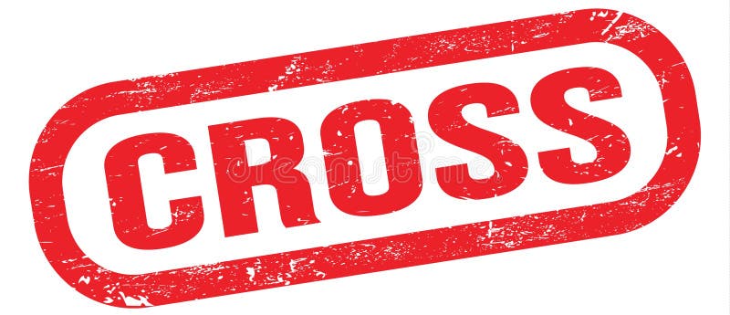 CROSS, Text on Red Rectangle Stamp Sign Stock Illustration ...