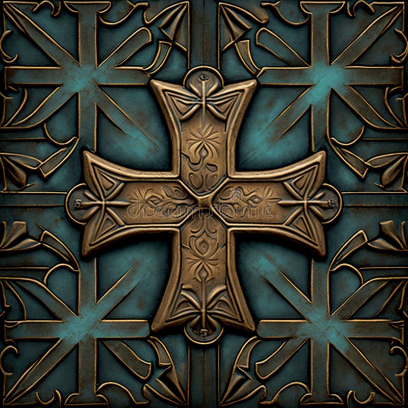Cross theme pattern stock illustration. Illustration of religious ...