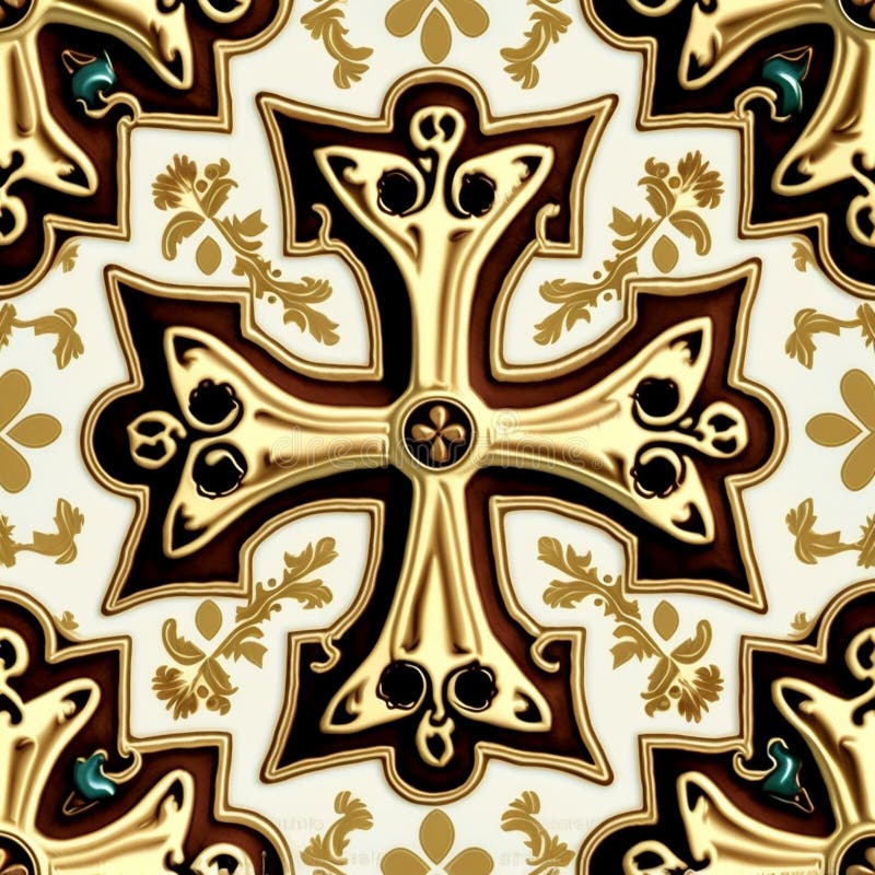 Cross theme pattern stock illustration. Illustration of vintage - 270005021