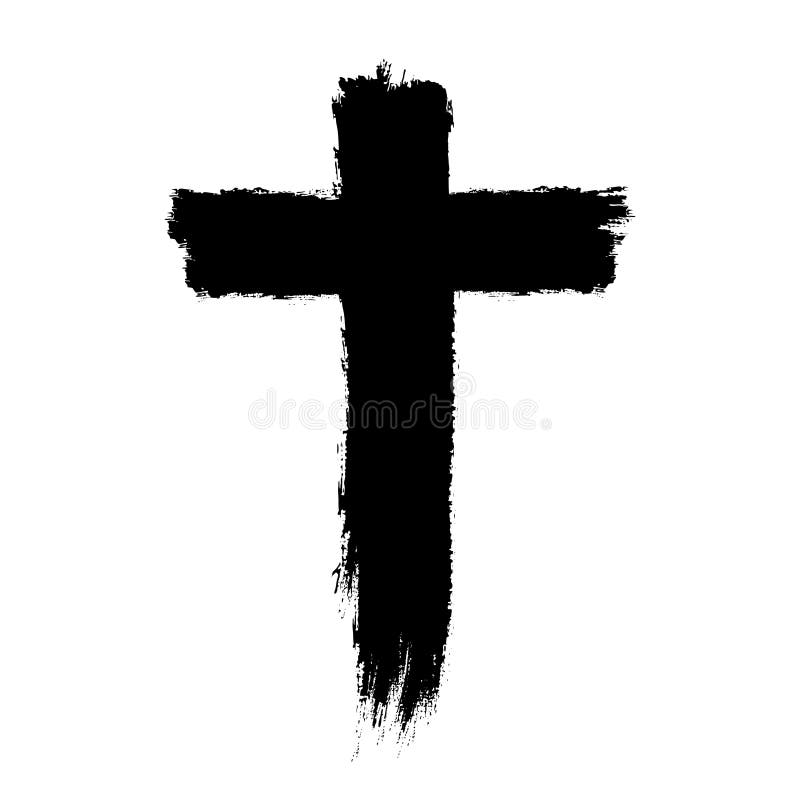 Cross Thick Strokes. Religious Icon. Hand-drawn Strokes. Thick B Stock ...
