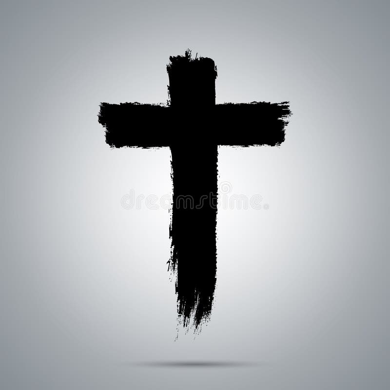 Cross Thick Strokes. Religious Icon. Hand-drawn Strokes Stock Vector ...