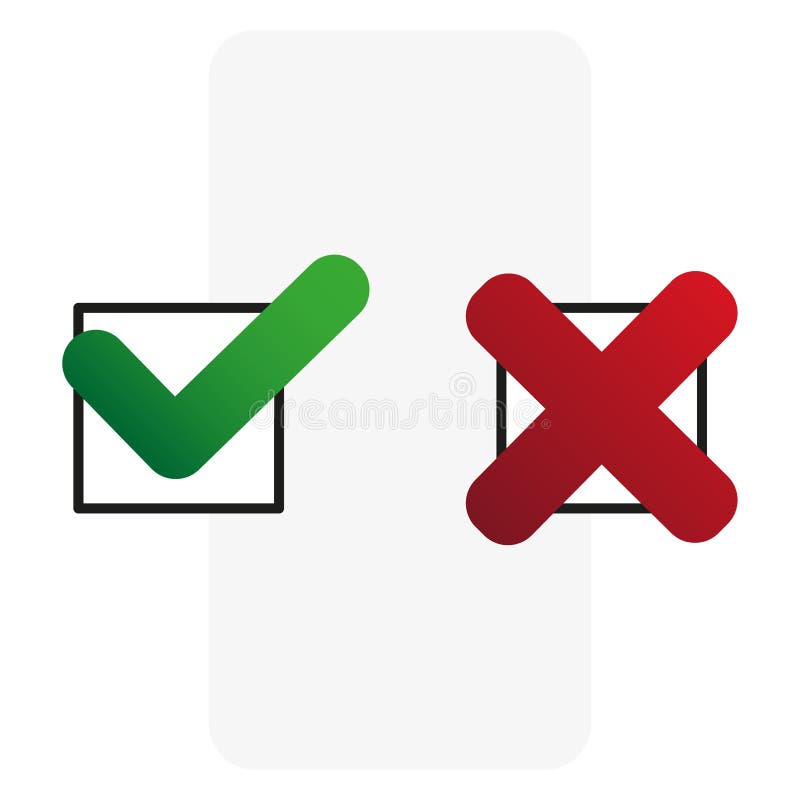 Cross Tick. Cross Symbol. Quiz Tag. Answer Question Sign. Vector ...