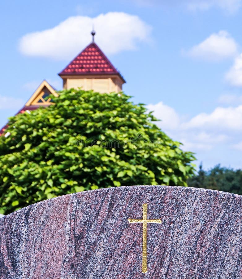 Cross Tombstone in the Cemetery Stock Photo - Image of public, crypt ...