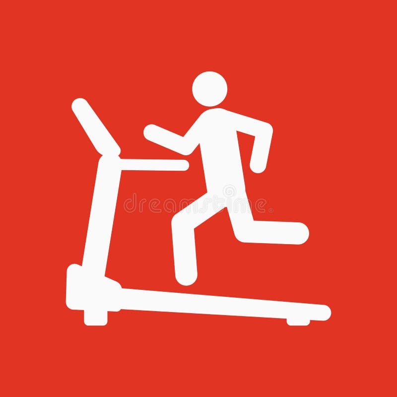 Cross Trainer Machine Icon. Running Symbol Stock Vector - Illustration ...