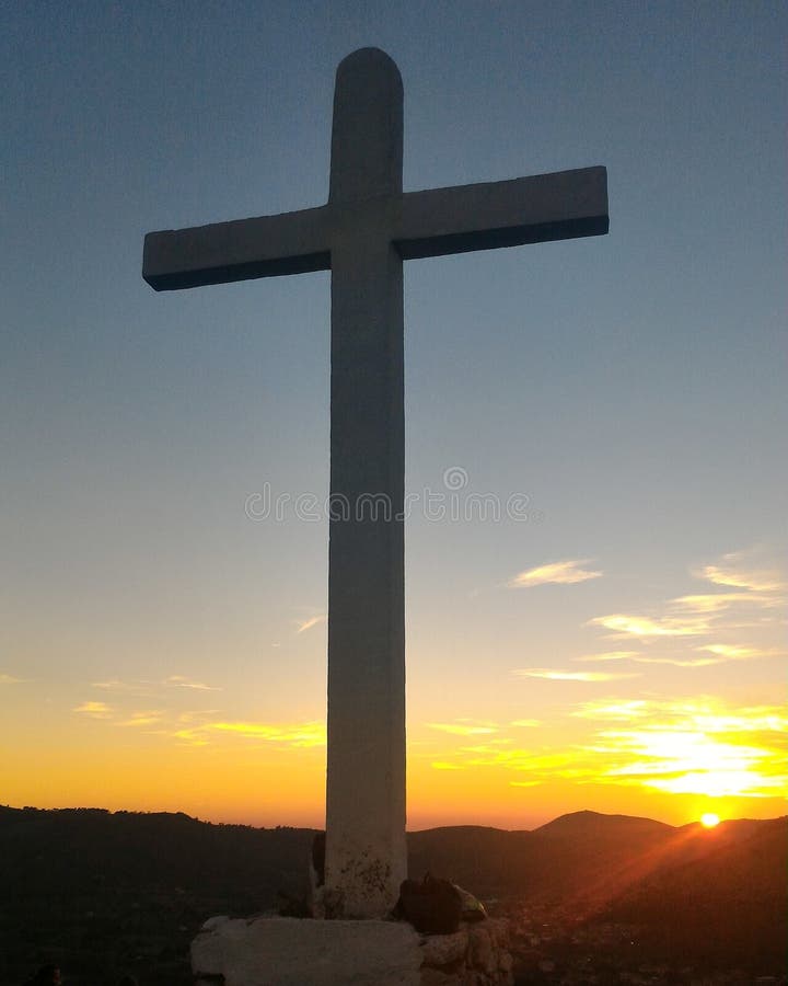 Cross trekking stock image. Image of outdoor, cross, mountains - 82360673
