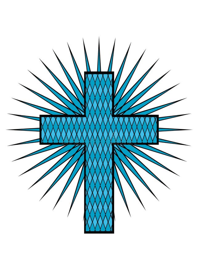 Cross two stock vector. Illustration of decor, stained - 246018931