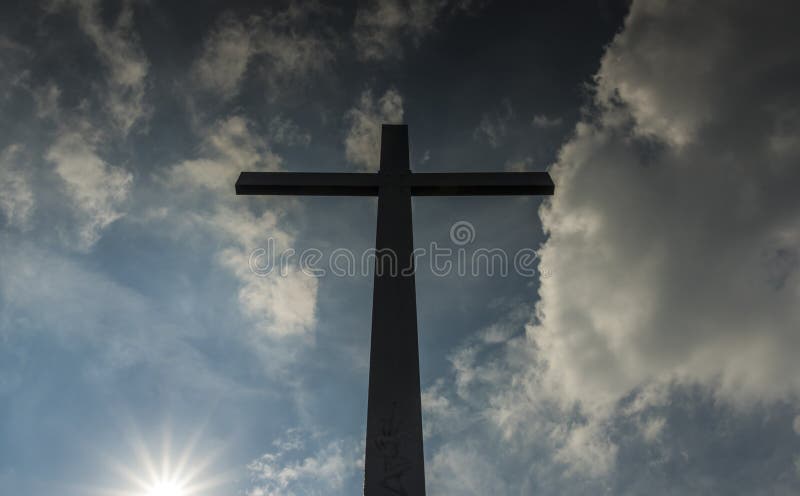 Cross in Valley of River Labe Editorial Photography - Image of kriz ...