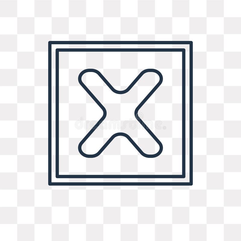 Cross Vector Icon Isolated On Transparent Background, Linear Cross ...