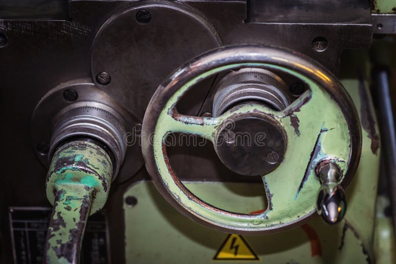 Cross and Vertical Traverse Handles of an Old Milling Machine Stock ...