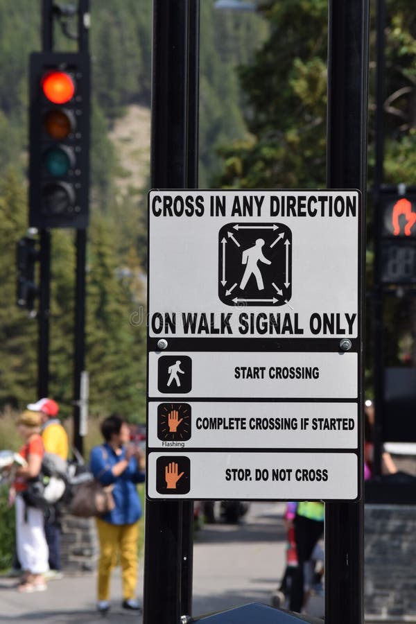 Cross Walk in Alberta Canada Stock Photo - Image of bnaff, canadian ...