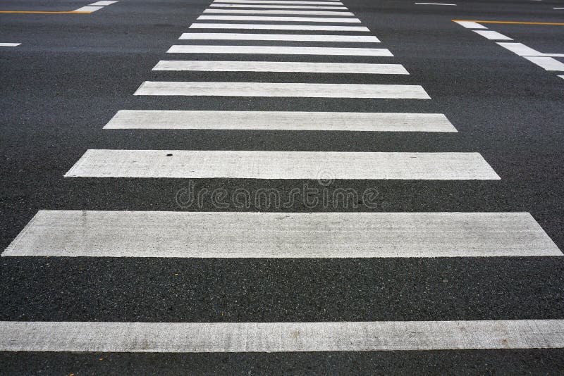 Cross Walk in Black and White Stock Image - Image of crosswalk, walkway ...